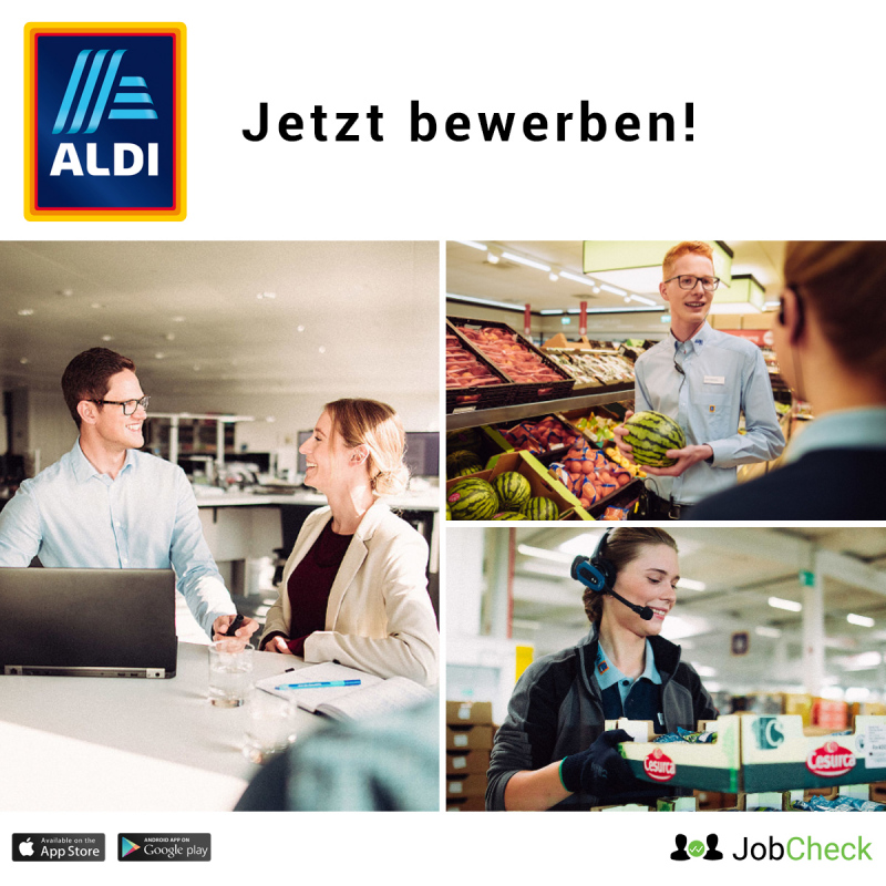 ALDI Stellenangebote finden - Aldi Jobs in der JobCheck App